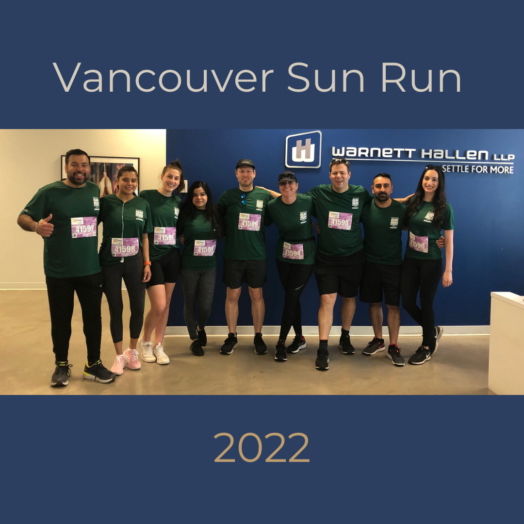 Team Participates in the Vancouver Sun Run 2022 | Warnett Hallen LLP